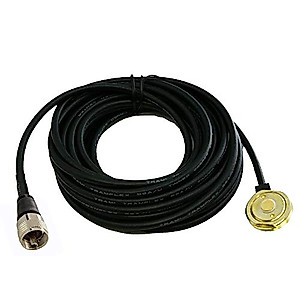 Tram 1250 NMO 3/4" 17 feet RG58 Coax Cable Roof Mount Antenna Surface with UHF PL259 Connector for Yaesu Kenwood HYT Vertex Icom Mobile Radios