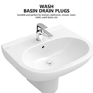 Hemobllo Wash Basin Drainer Filter Water Bathtub Strainer Wash Basin Press Plugs Bathroom Drain Bounce Drain Plug Drain Stoppers Kitchen Sink Drainer Plug Blush Abs Plating Body Washbasin