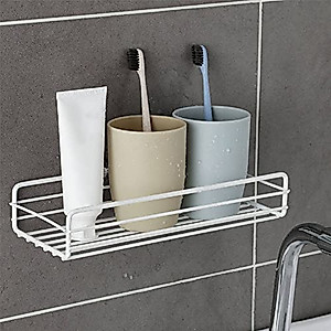DonLeeving 14 PACK Shower Caddy Adhesive Replacement Stickers Strong Sticker Adhesive Strip Pad Shower for Bathroom Storage Corner Transparent Shelves Wall