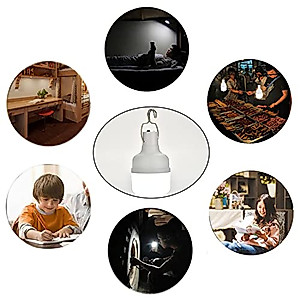 FLRONGSUN LED Bulb Light Camping Light Portable 75-300LM Dim Lantern Indoor 2000mAh for Chicken Coop Lamp Hiking Fishing Tent Indoor Shed Hurricane Emergency Light USB Charged