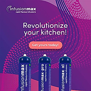 InfusionMax Whipped Cream Chargers - Pure Culinary Whipped Cream Charger Cylinder - 0.95 Liters (580 gram) Compatible with Standard Whipped Cream Dispenser
