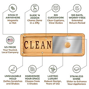 TEYGA Dishwasher Magnet Clean Dirty Sign Indicator - Clean Dirty Dishwasher Magnet, Dirty Clean Dishwasher Magnet, Clean and Dirty Dishwasher Magnet, Clean Dirty Magnet, Dishwasher Sign Clean Dirty