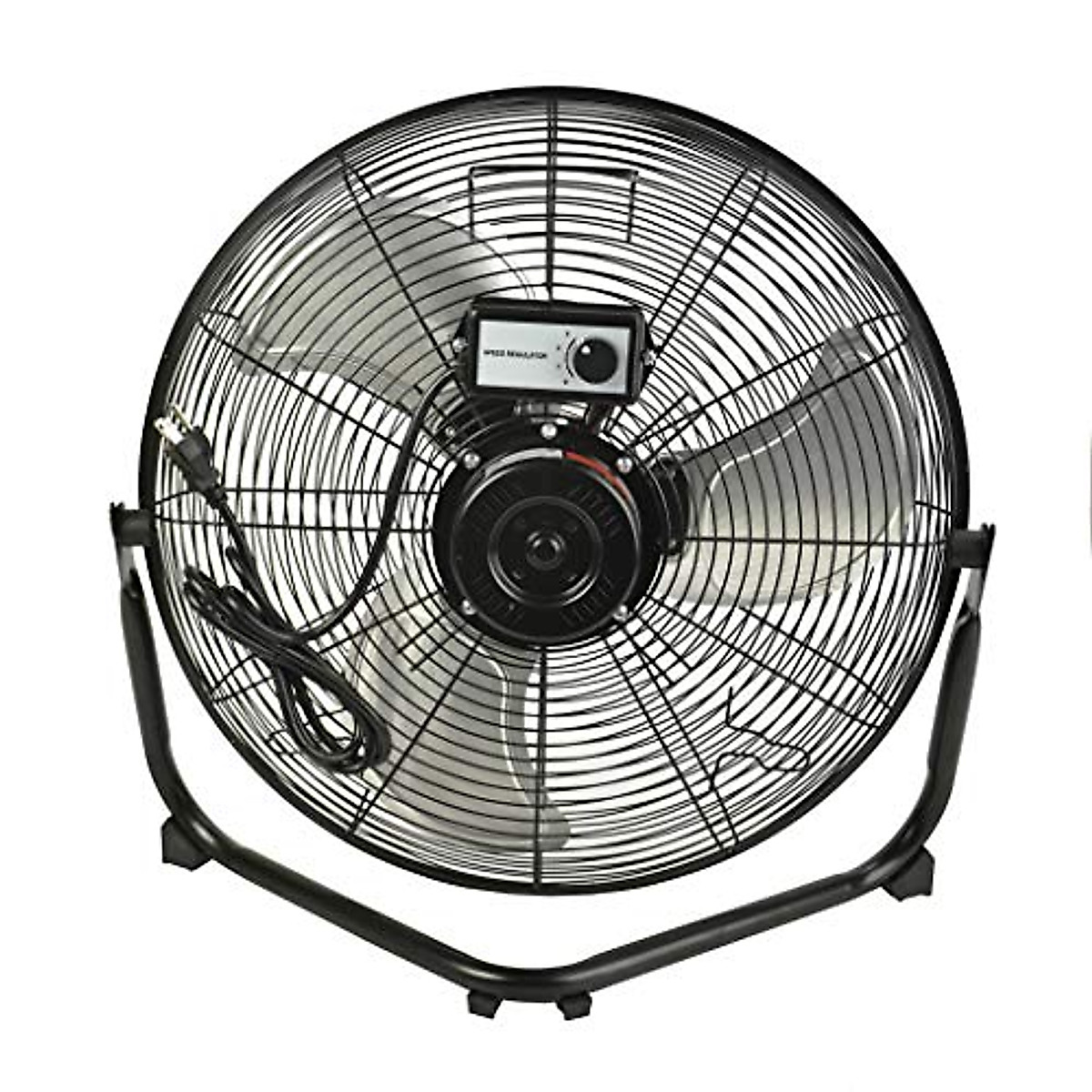 Aain® A010 20'' High Velocity Floor Fan, 3 Speed Settings, 6000 CFM black Industrial Metal Fan for Industrial, Professional Shop Garage