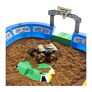 Monster Jam, Monster Dirt Arena 24-Inch Playset with 2lbs of Monster Dirt and Exclusive 1:64 Scale Die-Cast Monster Jam Truck