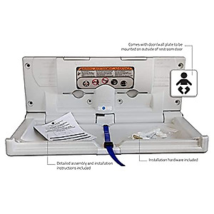 Karma Baby Wall Mounted Commercial Horizontal Diaper Changing Station - White