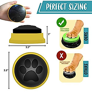 Kilab Talking Dog Buttons– Pack of 12 Recordable Dog Communication Buttons with 2 Mats | Talking Buttons for Dogs & Cats | Talking Dog Button for Communication with 30 Stickers (12 Pack)