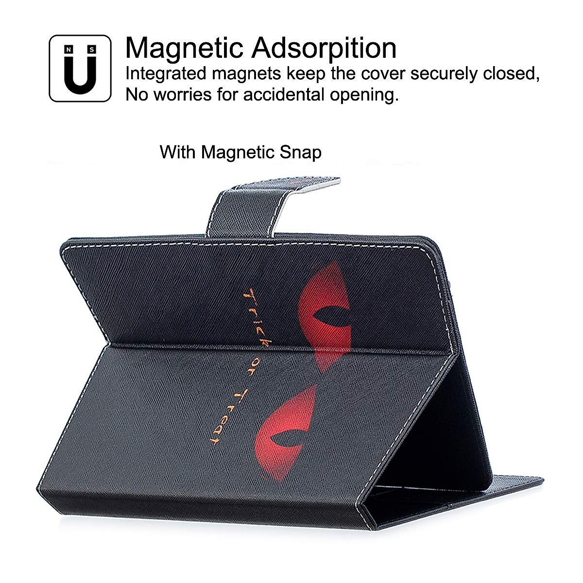 Universal Case for 9-10.5'' Tablet, CozyULF Colorful Wallet Stand Case for iPad 9.7/10.2/10.5, Galaxy Tab 9.6 9.7 10.1 10.4 10.5, Amazon Fire HD 10 Other 9-10.5 inch Models - Trick Or Treat