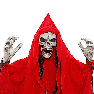 Scorpiuse Halloween Hanging Ghost Large Life-Size 75 Inches Halloween Prop for Halloween Party Prop Decor (75 Inches, Scarlet)