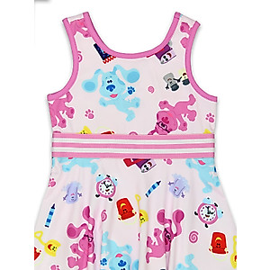 Blue's Clues & You Baby Toddler Girls Fit and Flare Ultra Soft Dress (24 Months, Baby Pink)