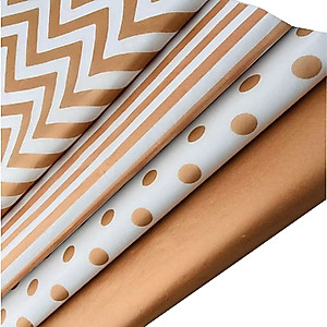 TTLLQQ 120 Pieces Rose Gold Tissue Paper Gift Packaging Bulk, 19.7 * 13.8 inches, Gift Bag Tissue Paper. Holiday Party Decorative Paper, Christmas Wrapping Paper