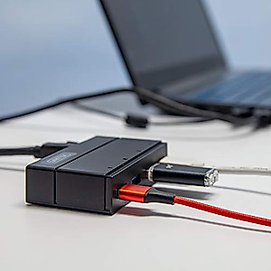UNITEK Active USB Hub 4 Port 3.0 Gen 1 + Power Supply, SuperSpeed Data Hub Multiport Splitter for PC, Laptop, Keyboard, Mouse, Printer, iOS (Mac) + Windows Compatibility, Plug & Play Black