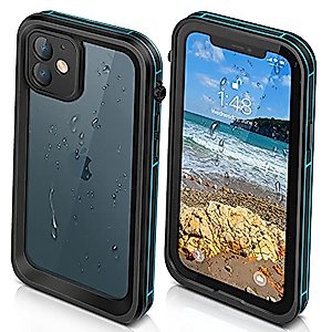 iPhone 12 Case Dropproof, Waterproof Durtproof Snowproof 360-degree Protection Case with Self-contained Protective Film,6.1 inch (5G).Blue