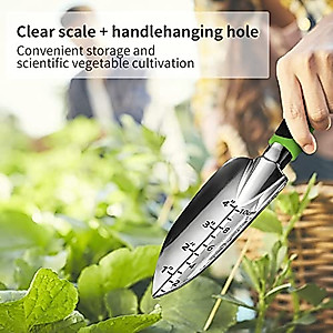 Gardening Hand Tool Set 3 Pack - MDSXO Heavy Duty Gardening Kit with Non-Slip Soft Ergonomic Handle, Great Garden Gift for Women Men[Stainless Steel]
