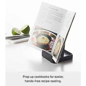 YAMAZAKI Home 2249 Tower Ladle Holder-Lid Stand for Utensils in Kitchen, Black 2248-P