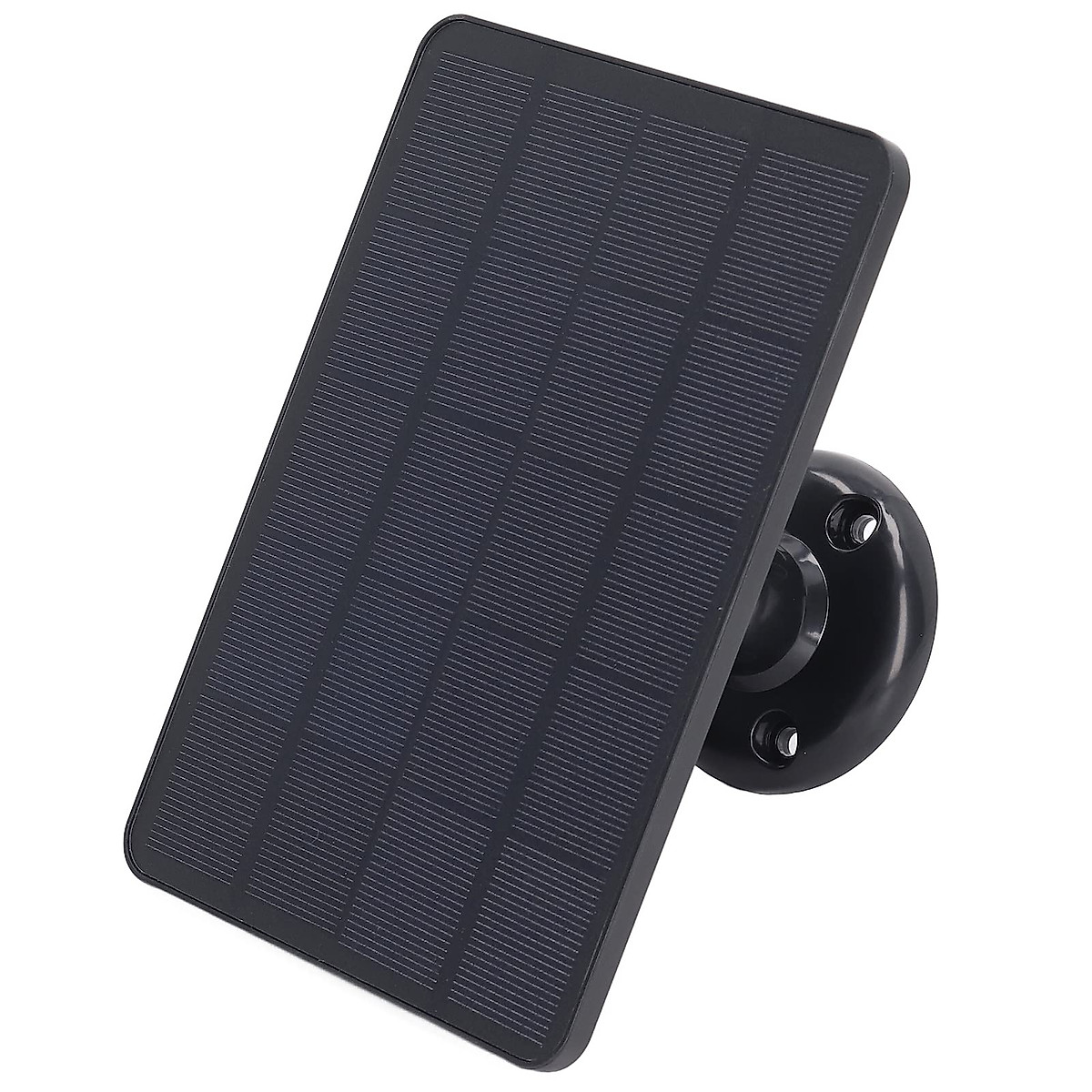 Solar Panel, Easy Installation Monocrystalline Silicon ABS High Efficiency 10W Micro USB Solar Panel Charger for Light (Black)