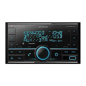 Kenwood DPX395MBT Double DIN in-Dash Digital Media Receiver with Bluetooth (Does not Play CDs) | Mechless Car Stereo Receiver | Amazon Alexa Ready - Black