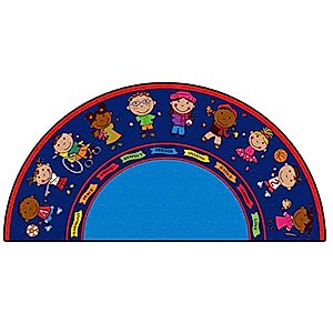 KidCarpet.com Friends Semicircle Rug, 12' x 6'