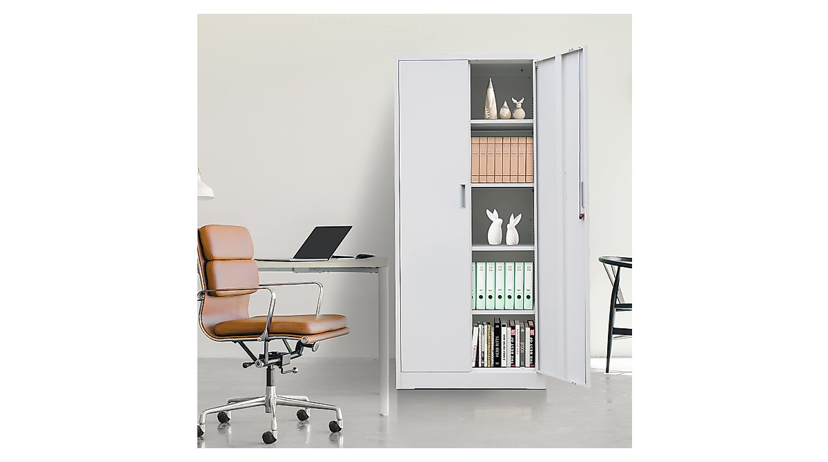 YEEZER 71" Metal Storage Cabinet with Locking Doors