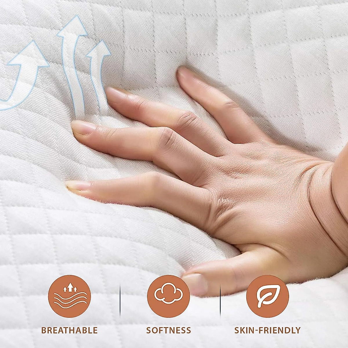 Twin Mattress 5 inch Memory Foam Mattress with CertiPUR-US Certified for Cool Sleep & Pressure Relief, Medium Firm Bed Mattress with Washable Cover, White, Twin Size,Twin Mattress for Bunk Bed