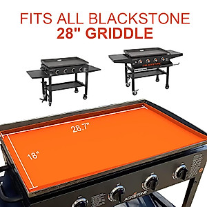 28" Griddle Mat Silicone for Black-stone, Protective Cover Mats Griddle Top Covers for Black-stone, Heavy Duty Food Grade Silicone Mat