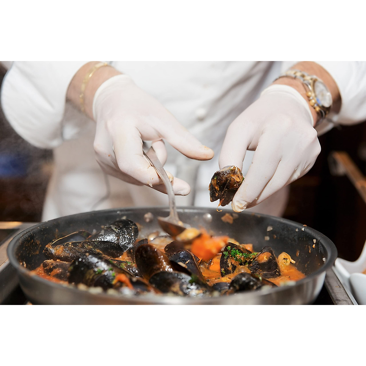 KingSeal Size SMALL Latex General Purpose Gloves, Powder Free, 4 mil, Non-Medical Uses Only - 1 Box of 100 Gloves By Weight