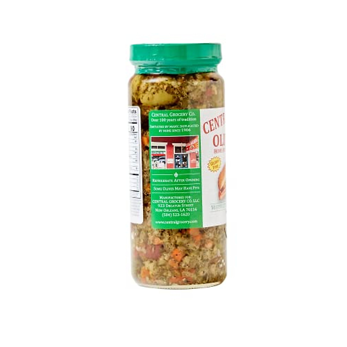 Central Grocery Olive Salad - 16oz (Pack of 2) Perfect for Muffulettas, Sandwiches, Pizza Toppings, Pastas, Hot Dog Topper and More