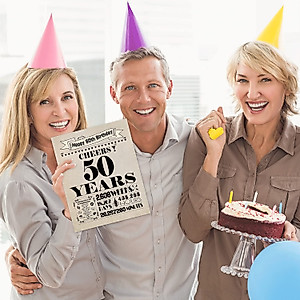 50th Birthday Card, 50th Birthday Gifts for Women Men, 50th Birthday Decorations for Him Her, Big Birthday Cards for 50 Year Old Daughter Son, Back in 1974 Birthday Card for Husband Wife Friends