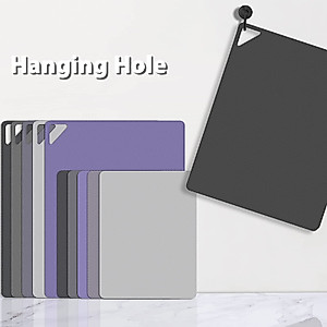 Plastic Cutting Boards for Kitchen, WK Flexible Cutting Board Set of 10, Non Slip Cutting Mats with Hole, BPA Free, Dishwasher Safe, Multi Size