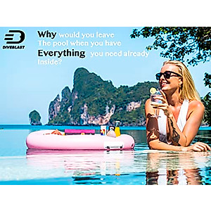DIVEBLAST: Premium Floating Drink Holder for Pool, Hot Tub Accessories for Adults - Pool Drink Holder Floats, Swimming Pool Accessories for Adults, Drink Floaties for Pool, Pool Drink Floats