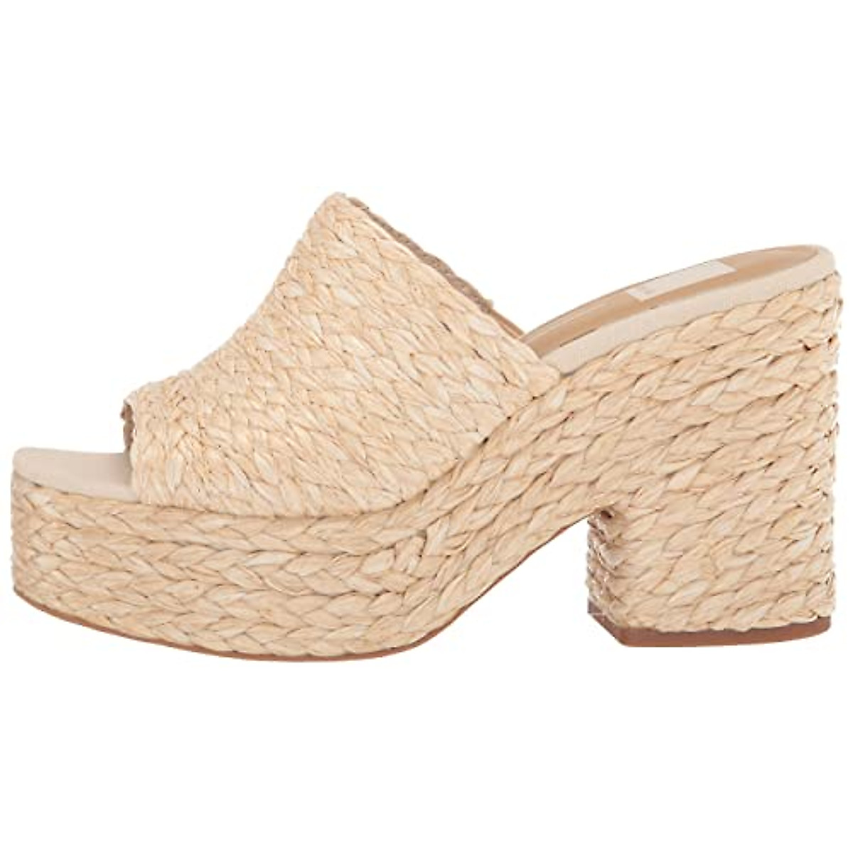 Dolce Vita Women's Elora Heeled Sandal, LT Natural Raffia, 10