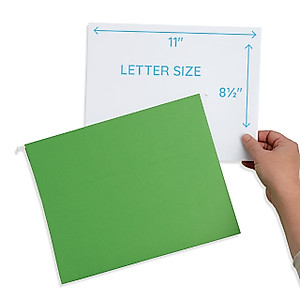 25 Blue Summit Supplies Hanging File Folders 1 inch Expansion, Assorted Colors Hanging File Folders Extra Capacity 1 inch, 11PT Paper, 1 inch Expandable File Folders, 25 Pack