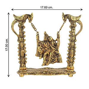 Prince Home Decor & Gifts Spiritual of Love Metal Radha-Krishna Jhula Idol for Gift & Home Decore (Golden) Spiritual of Love Metal Radha-Krishna Jhula Idol for Gift & Home Decore (Golden)