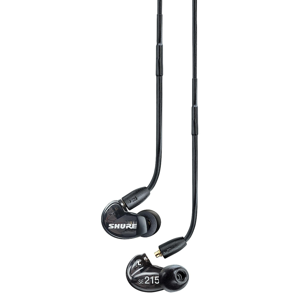 Shure AONIC 215 Wired Sound Isolating Earbuds, Clear Sound, Single Driver, Secure In-Ear Fit, Detachable Cable, Durable Quality, Compatible with Apple & Android Devices - Black