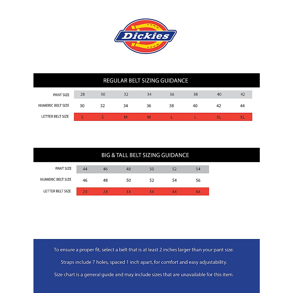 Dickies Men's Casual Leather Belt, Brown, 32