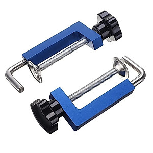 AYKONG 2Pcs Aluminum Alloy 360° Ratary Woodworking Clamp G Clip Dedicated Fixture Adjustable Frame Fast Fixed Clamp for Woodworking Benches Jig Accessories