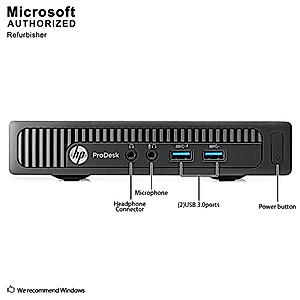 HP ProDesk 600 G1 Mini Business Desktop PC, Intel Core Quad i5 4590T up to 3.0GHz, 8GB DDR3, 256GB SSD, WiFi, BT, VGA, DP, Windows 10 64 Bit-Multi-Language Supports English/Spanish/French(Renewed)