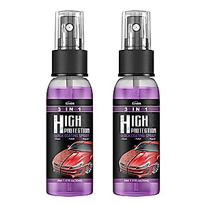 2Pack 3 In 1 High Protection Quick Coating Spray,High Protection Quick Car Coating Spray,Car Coating Cleaning Spray,Quick Coat Car Wax Polish Spray For Cars (30ML)