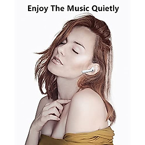 Wireless Earbuds, Bluetooth Earphones, Air Buds Pods Ear Buds with HiFi Stereo Sound 13mm Dynamic Driver Clear Call, IPX6 Waterproof Wireless Headphones, 24 Hrs Compatible for iPhone Android, White