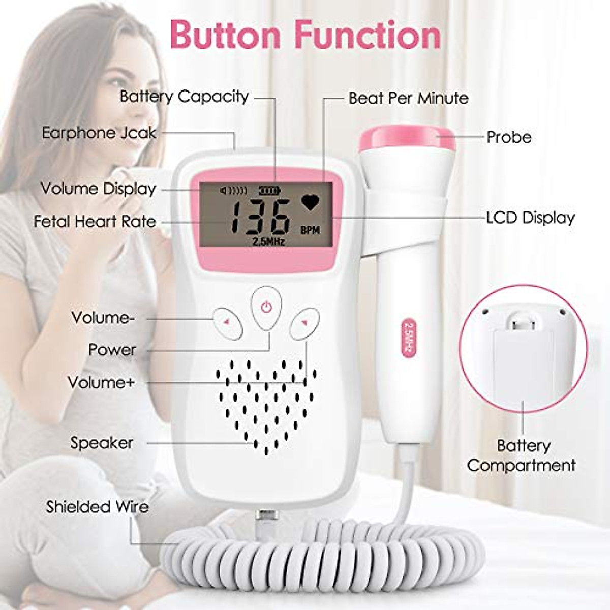 Bags for Baby Heartbeat Monitor Pregnancy Doppler Fetal Heartbeat Accessories