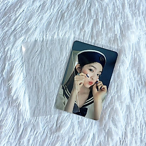 Baskiss 100 Packs Photocard Sleeves, 59 x 90 mm 200 Microns Kpop Clear Sleeves Idol Photo Cards Transparent Protector Trading Cards Shield Cover (Unsealable)