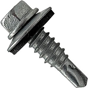 #14 x 7/8" Metal to Metal Type #1 NO PAINT 5/16" Hex Head -Drill Point - Stitch Tek - Metal to Metal Roofing Screws. 9/16" EPDM Washer