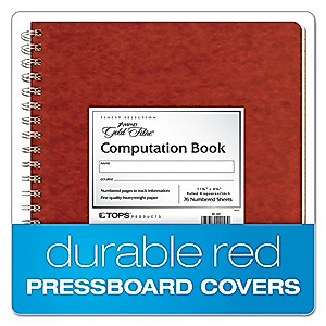 Ampad Computation Book, 4x4 Quad Ruled, 76 Sheets, 11-3/4" x 9-1/4"