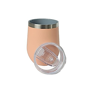 Sip+Sea Antiqua 12 oz Stainless Steel Ceramic Lined Wine Tumbler with Lid | Stemless | Double Wall Vacuum Insulated