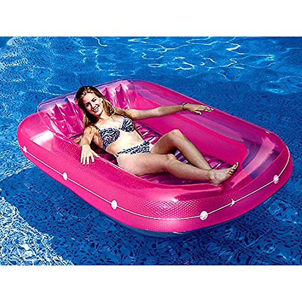 New Swimline 9052 71" Swimming Pool Inflatable Tub Lounger w/ 110 Volt Air Pump