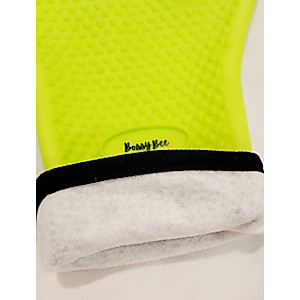 High Heat Resistant Silicone Oven Mitts Potholders Grilling Gloves, Non-Slip Five Finger Grip, Extended Wrist Protection, BBQ Camping Smoker Fryer Kitchen & Cooking (Orange)