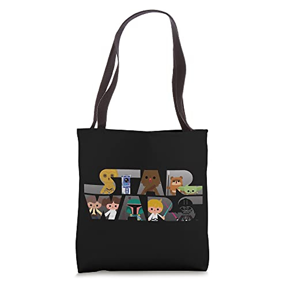 Star Wars Logo Kawaii Multi-Character Cute Tote Bag