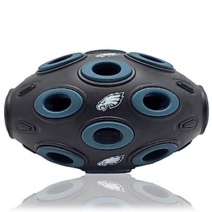 Pets First NFL Philadelphia Eagles Football Treat Dispensing Toy for Dogs and Cats, Rubber Ball Dog Toy, Interactive Fun Dog Treat Toy, Natural Rubber Dog Feeding Toy