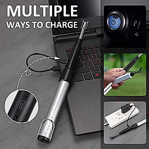 XTENDR ARCS V2 Extendable 2.5 Feet Arc Extra Long Flameless Fireplace Stove Electric Candle Lighter for Pilot Light, Grilling, Firepit, Kitchen, BBQ (Black)