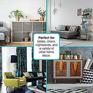 Super Sliders 9 1/2" x 5 3/4" Reusable XL Heavy Furniture Moving Sliders for Carpet, Hardwood, Linoleum, Tile, 8 Bonus 1" Self Stick Sliders, Beige (16 Pieces)