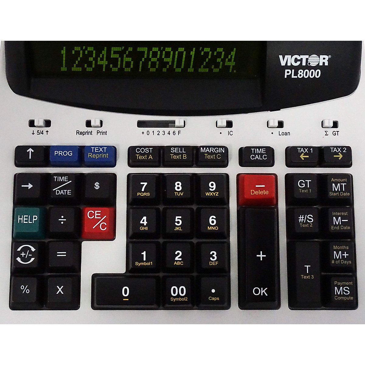 Victor Technology PL8000 Thermal Printing Calculator, Prompt Logic, Help Key, 8.0 Lines Per Second